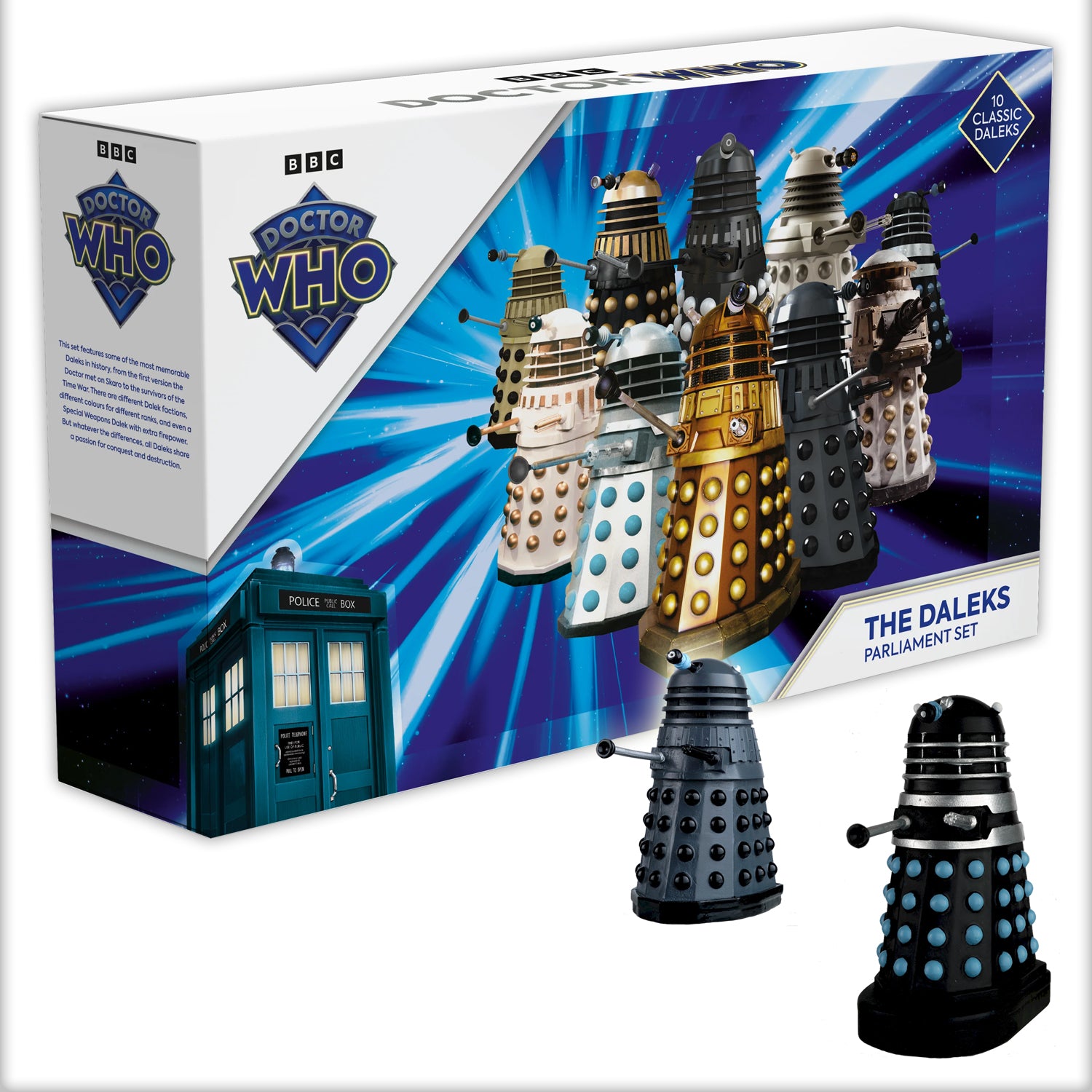 Doctor Who THE DALEKS PARLIAMENT SET - 10 Classic Dalek Figures Box Se ...